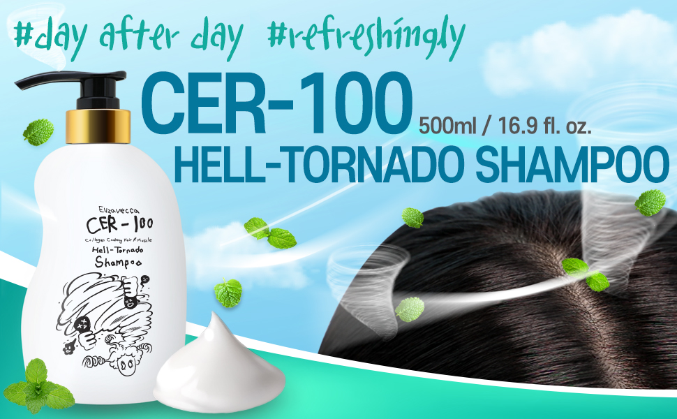 Elizavecca CER-100 Collagen Coating Hair A+ Muscle Hell -Tornado Shampoo